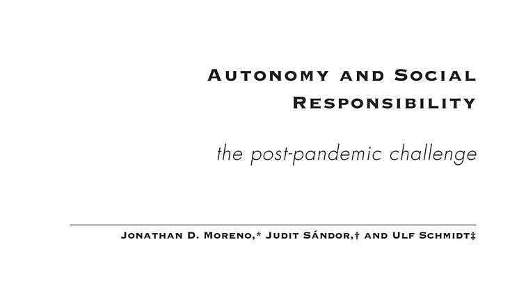 Publication: Autonomy and Social Responsibility: The Post-Pandemic ...